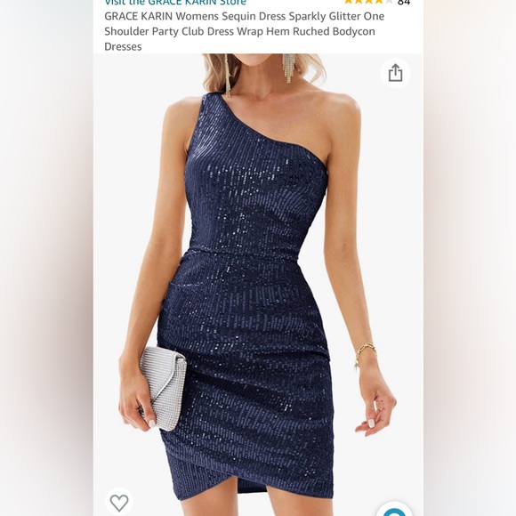 Grace Karin | Dresses | Grace Karin One Shoulder Sequin Dress | Poshmark